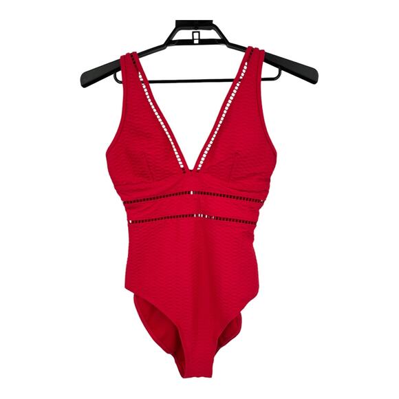 sea level | Swim | Sea Level Swimsuit Honeycomb Spliced One Piece ...